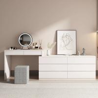 China Customized Fabric Leather Wooden Vanity Table Unit Bedroom Nightstand for sale