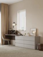 China Manufacturer supplier Cozy Bedroom Makeup Vanity Slimline Dressing Table for sale
