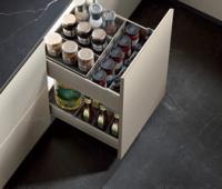 China Adjustable Stainless Steel Pull Out Basket For Kitchen Cabinets Spice Rack for sale
