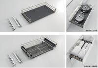 China Factory 304SS Pull Out Larder 200mm Baskets For Kitchen Cupboards for sale