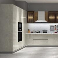 China Sleek Supplier Gloss Lacquer Kitchen Cabinet with Practical Accessories for sale