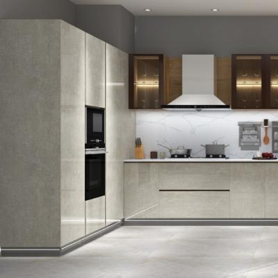 China Sleek Supplier Gloss Lacquer Kitchen Cabinet with Practical Accessories for sale