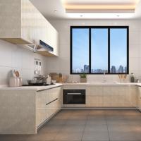 China Sleek Supplier Gloss Lacquer Kitchen Cabinet with Practical Accessories for sale