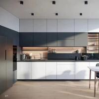 China Versatile MDF Modular Wood Kitchen Cabinet Collection Durable Trendy for sale