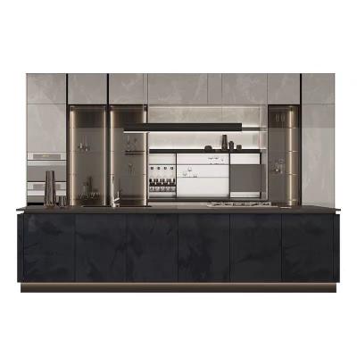 China Kitchen Furniture Design Wood Veneer Kitchen Cabinet For Wholesales for sale
