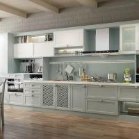 China Luxury Lacquer Door Finish Handmade Classic Kitchen Cabinet With Pull Out Basket for sale