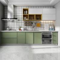 China Luxury Lacquer Door Finish Handmade Classic Kitchen Cabinet With Pull Out Basket for sale