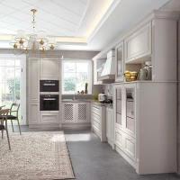 China Luxury Lacquer Door Finish Handmade Classic Kitchen Cabinet With Pull Out Basket for sale