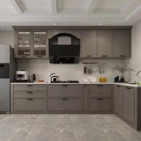 China Built-In Wood Modular Plywood Cupboard Finish Classical Kitchen Cabinets for sale
