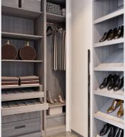 China Living Room Walk In Closet Made Of Particle Board Carcass And Hettich Hardware for sale