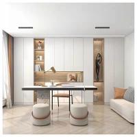 China Practical Lacquer Swing Door Wardrobe With Matte White Walnut Finish Door Panels for sale
