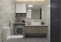 China Lustrous Marble Countertop Mirror Lamp with Shiny Bathroom Vanity Lacquer Coating for sale