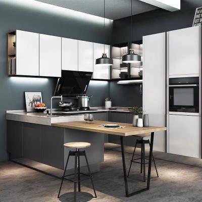 China Door Panel Finish Modern Style Particle Board Kitchen Wall Hanging Cabinet for sale