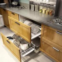 China Modern Plywood Kitchen Cabinet With Sliding Door Customized Melamine Board for sale
