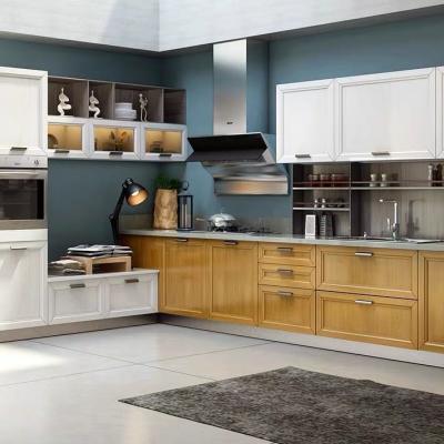 China Modern Plywood Kitchen Cabinet With Sliding Door Customized Melamine Board for sale