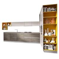 China Wood Wall Hanging Cabinets Kitchen  Finished Prefabricated Modular Solid Wood for sale