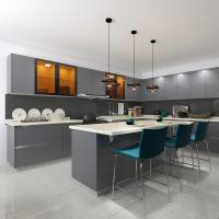 China 18mm Melamine Board Modern Wall Hanging Kitchen Cabinet with Acrylic Finish for sale