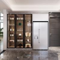 China High Glossy Lacquer Melamine Board Modern Kitchen Cabinet with Acrylic Door Panel for sale