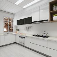 China Carcass Plywood / Modern Kitchen Cabinet with Countertops and Accessories for sale