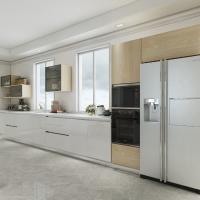 China Furniture Flat Pack Kitchen Cabinet Designs White Gloss Kitchen Set for sale