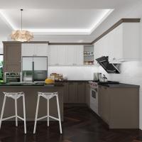 China Allure Millwork Manufacturers Island Pantry Solid Wood Smart Kitchen Cabinet for sale