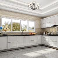 China Modern Kitchen Furniture Customized Durable Faucet Wall Cabinets Lacquer for sale