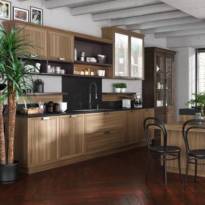 China Furniture Muebles Solid Wood Baratos Kitchen Cabinet Pvc With Accessories Set for sale