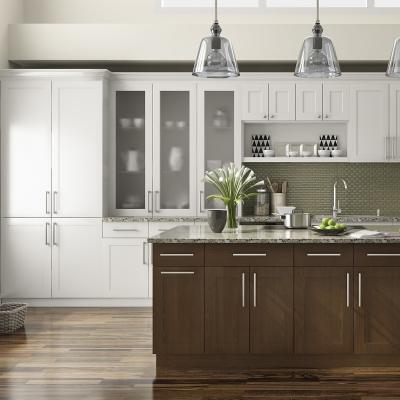 China Manufacture New Popular U Shaped Designs White Modular Modern Kitchen Cabinet for sale