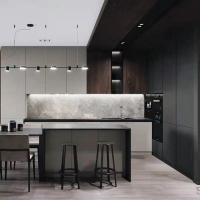 China Ready To Assemble Kitchen Cabinet High End Contemporary Wood Veneer Cabinets for sale