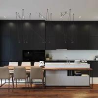 China Ready To Assemble Kitchen Cabinet High End Contemporary Wood Veneer Cabinets for sale