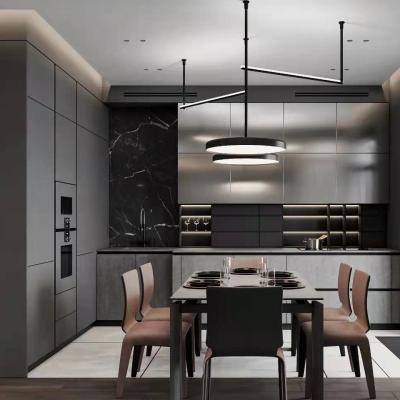 China Ready To Assemble Kitchen Cabinet High End Contemporary Wood Veneer Cabinets for sale