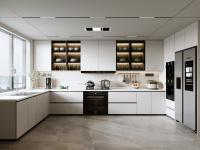 China China Custom Shaker Kitchen Cabinets Plywood MDF Melamine Matte Lacquer Pvc for sale