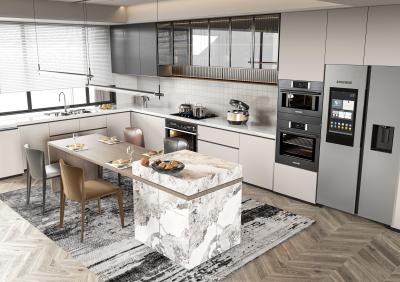 China Modern Designs Small Kitchen Storage Cabinet L Shape Modular Cabinet For Hotel for sale