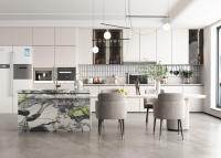 China Modern Integral Kitchen Island Kitchen Island Wood Melamine Kitchen Cabinets for sale