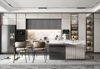 China Kitchen Cabinets Shaker Hdf Artisan Luxury Grey Cabinet Artisan Transitional for sale
