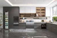 China Particle Board Wrap Supplier Drawer For Home Modular Kitchen Cabinet With Sink for sale