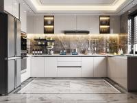 China Home Furniture Wood Smart Cupboards Designs Made Seating Glass Kitchen Cabinet for sale