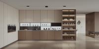 China Modern Slab Kitchen Cabinets Plywood Furniture Corner Wall Cabinets for sale
