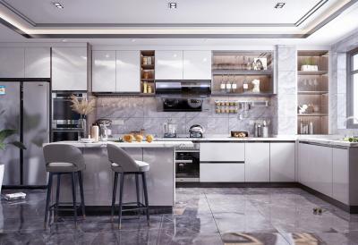 China European Style Frameless Ready To Assemble Modular Modern Kitchen Cabinets for sale