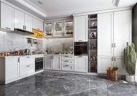 China Furniture Cabinet Set Kitchen Cabinet With Stove Modern Quartz Stone for sale