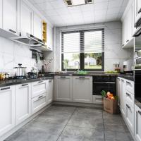 China Furniture Cabinet Set Kitchen Cabinet With Stove Modern Quartz Stone for sale