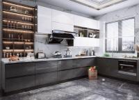 China Modern Kitchen Design And Modular Kitchen Cabinets Graphic Design Melamine Board for sale