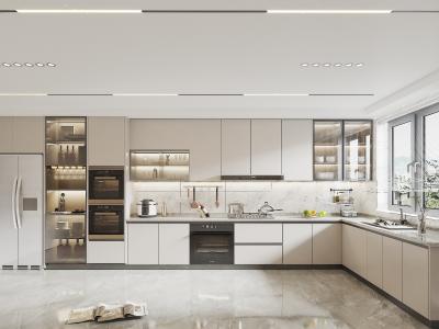 China Mdf Material Modern Design Assembled Kitchen Cabinets With Accessories for sale