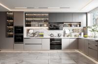 China Mdf Material Modern Design Assembled Kitchen Cabinets With Accessories for sale