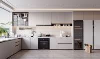 China Customized Modern Design Plywood Particleboard Carcass Lacquer Kitchen Cabinets for sale