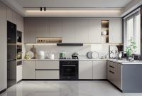 China Customized Modern Design Plywood Particleboard Carcass Lacquer Kitchen Cabinets for sale