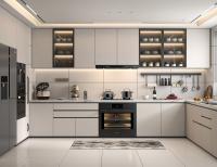 China Customized Modern Design Plywood Particleboard Carcass Lacquer Kitchen Cabinets for sale