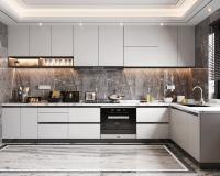 China Furniture Product Essay Assembly Kitchen Cabinet Apartment Use Laminate Finish for sale