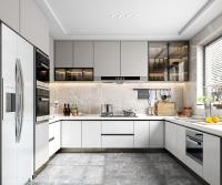 China Furniture Product Essay Assembly Kitchen Cabinet Apartment Use Laminate Finish for sale
