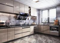 China Sleek L Shape Medium Size Kitchen With Customizable Shaker Cabinets for sale